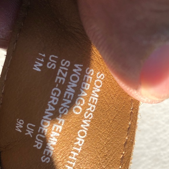 Sebago | Shoes | Sebago Tan Leather Tstraps Thong Sandals Size 1m ...